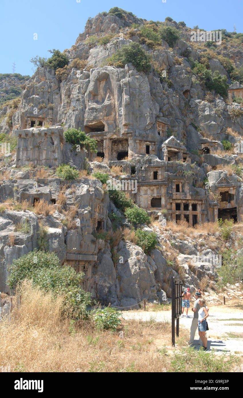 Rock carved tombs turkey hi-res stock photography and images - Alamy