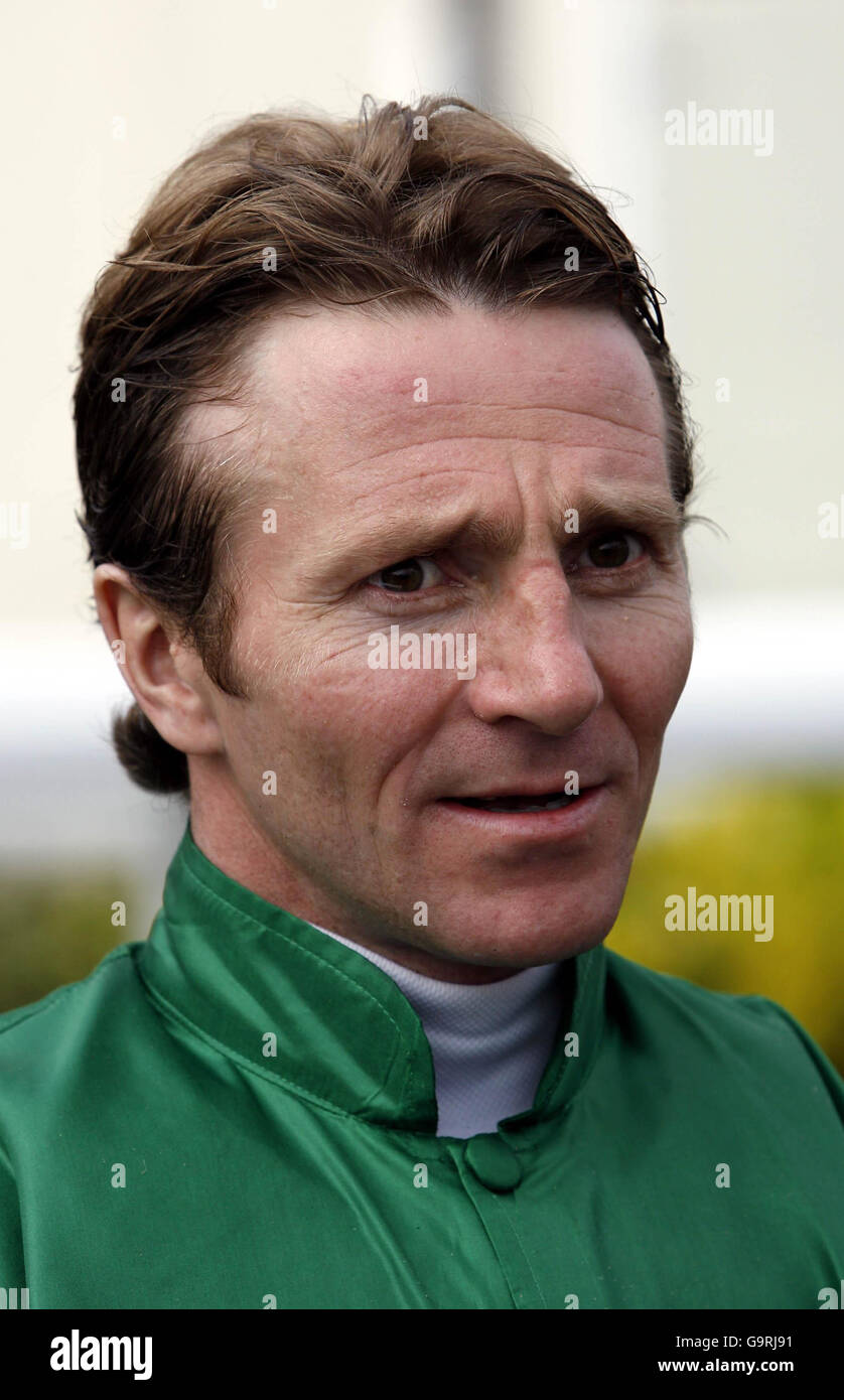 Portrait of Jockey Jimmy Fortune after victory on Imperial Star in the ...