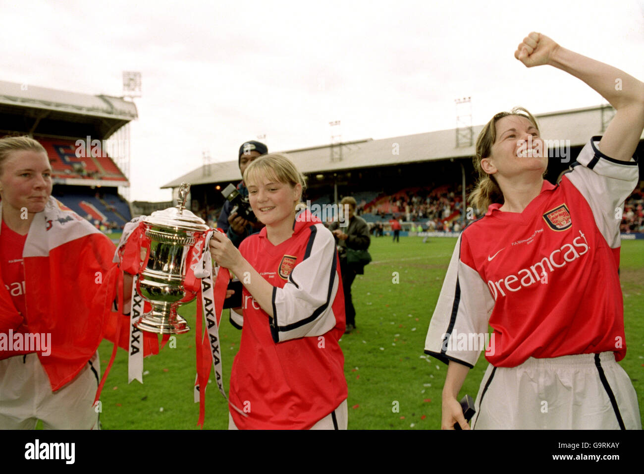 Ellen maggs clare wheatley parade the fa cup following victory hi-res ...