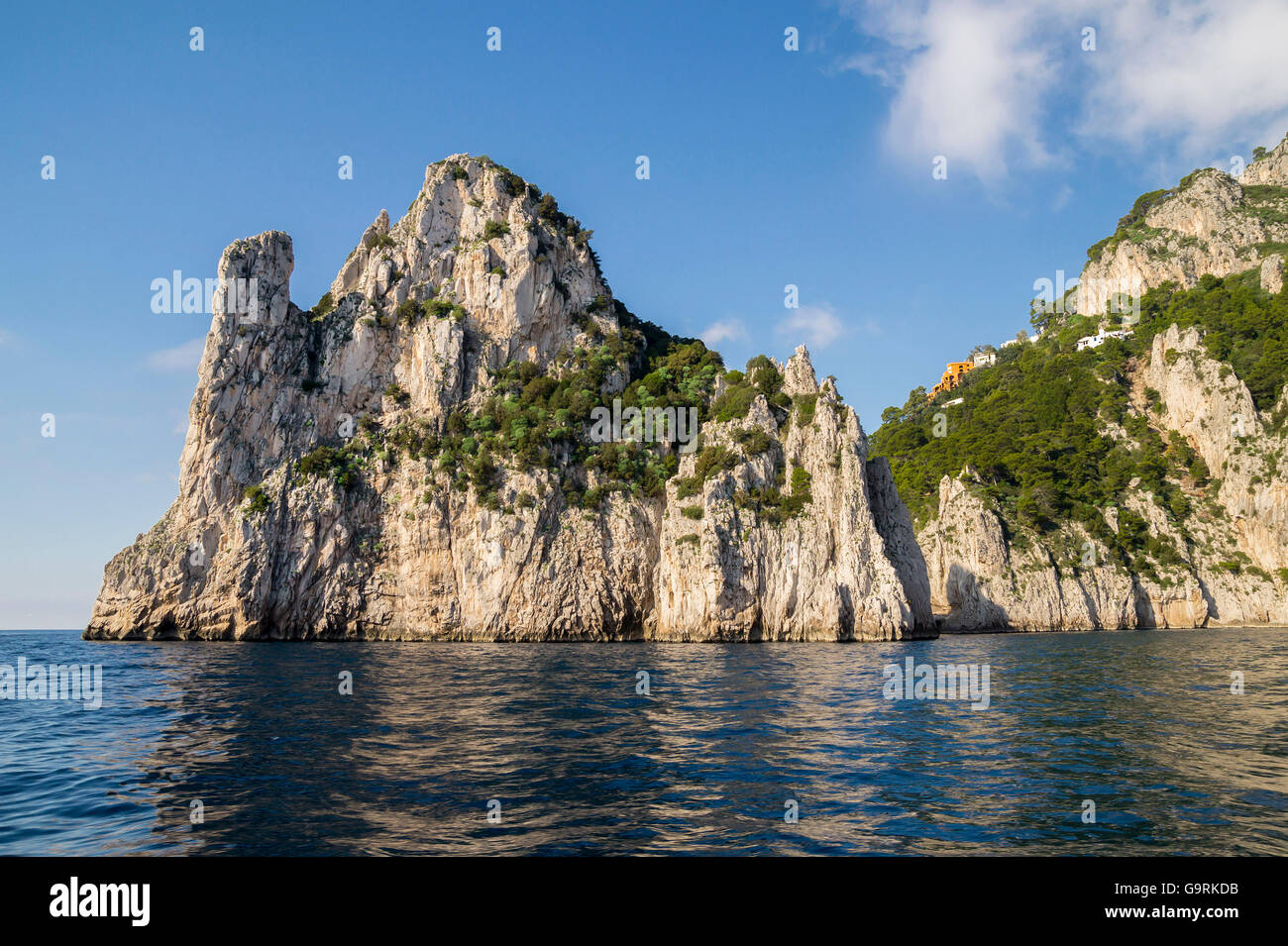 Rocks formation on the Mediterranean Sea coast , Capri Island, Italy ...