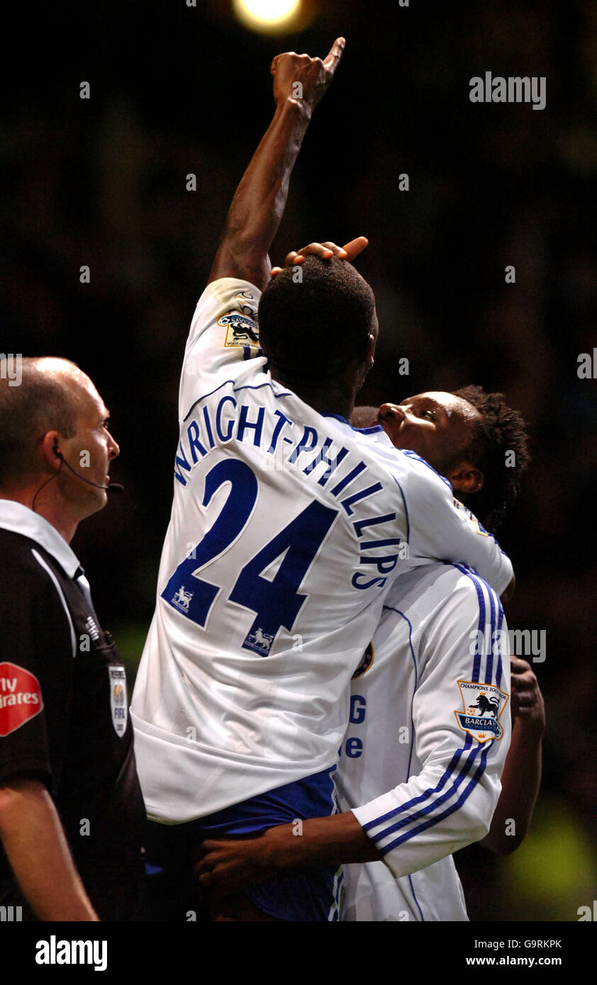 Chelsea's Shaun Wright-Phillips celebrates scoring his sides second ...