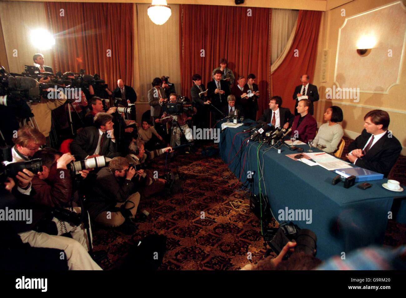 14.12.94. Ahtletics drug cheat. Diane Modahl with her husband Vicente ...