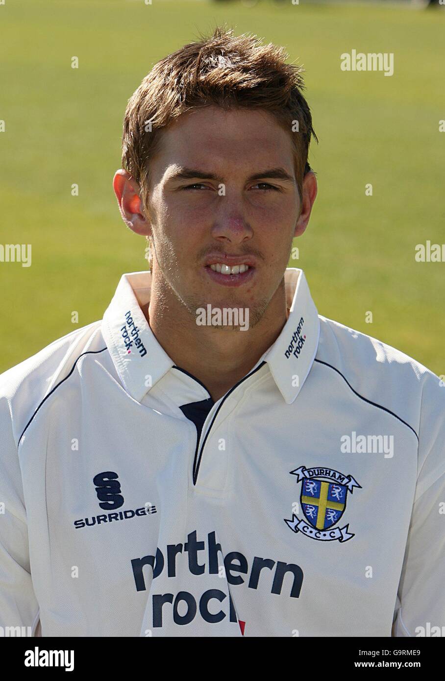 Cricket - Durham Press Day - County Ground. Ben Harmison, Durham Stock ...
