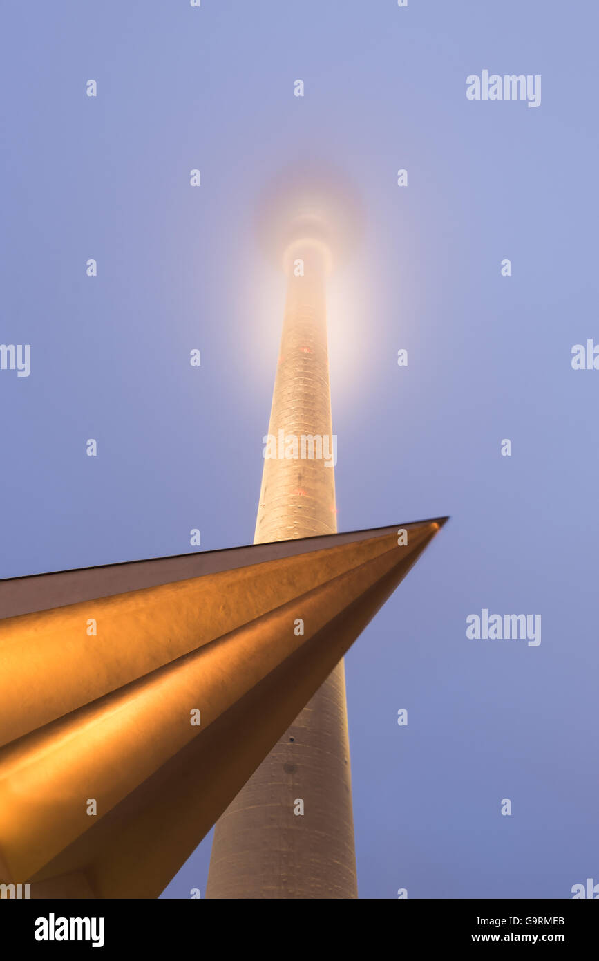 Berlin tv tower at night hi-res stock photography and images - Alamy