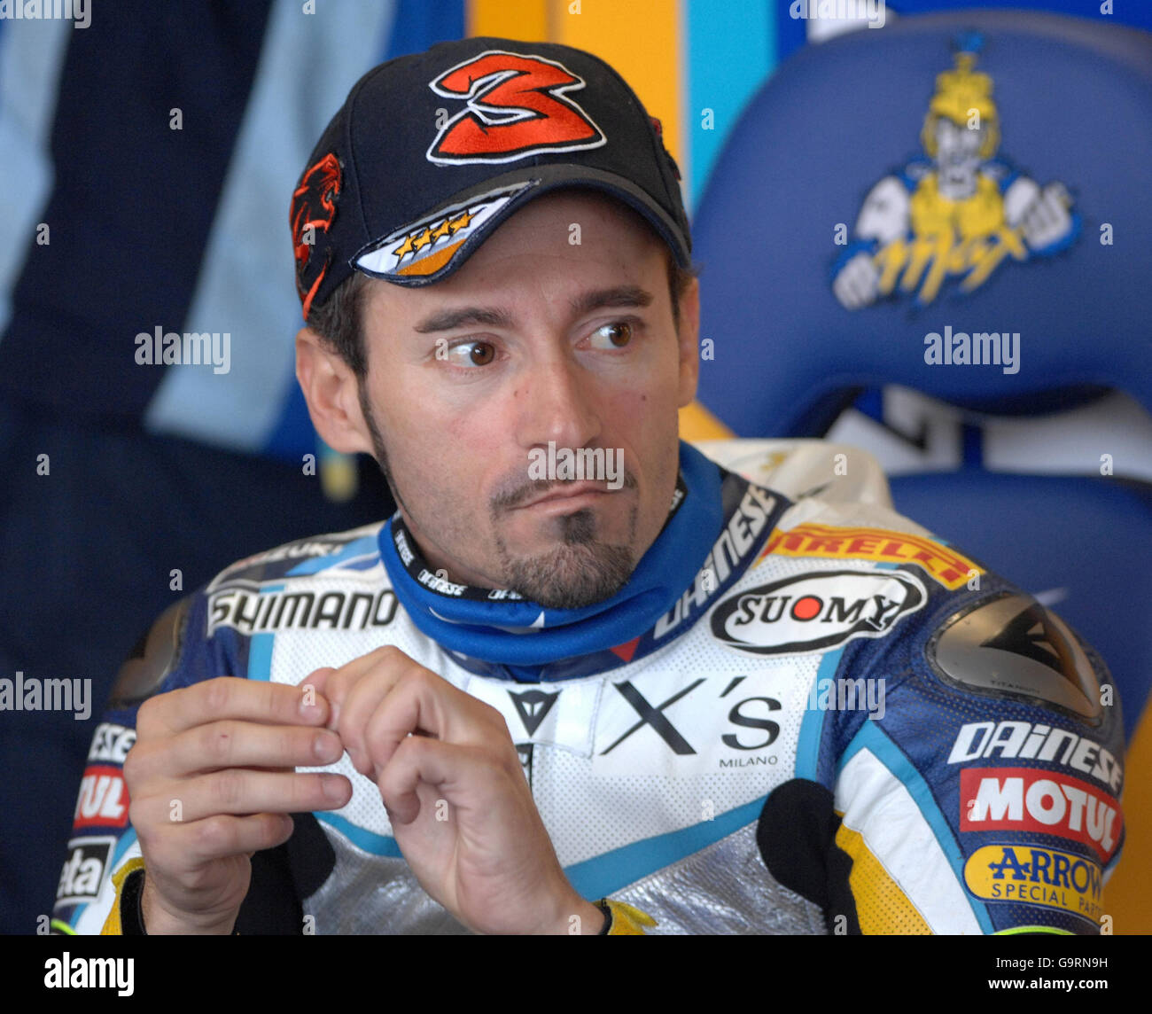 Max Biaggi. Italy's Max Biaggi during the World Superbike Race meeting ...
