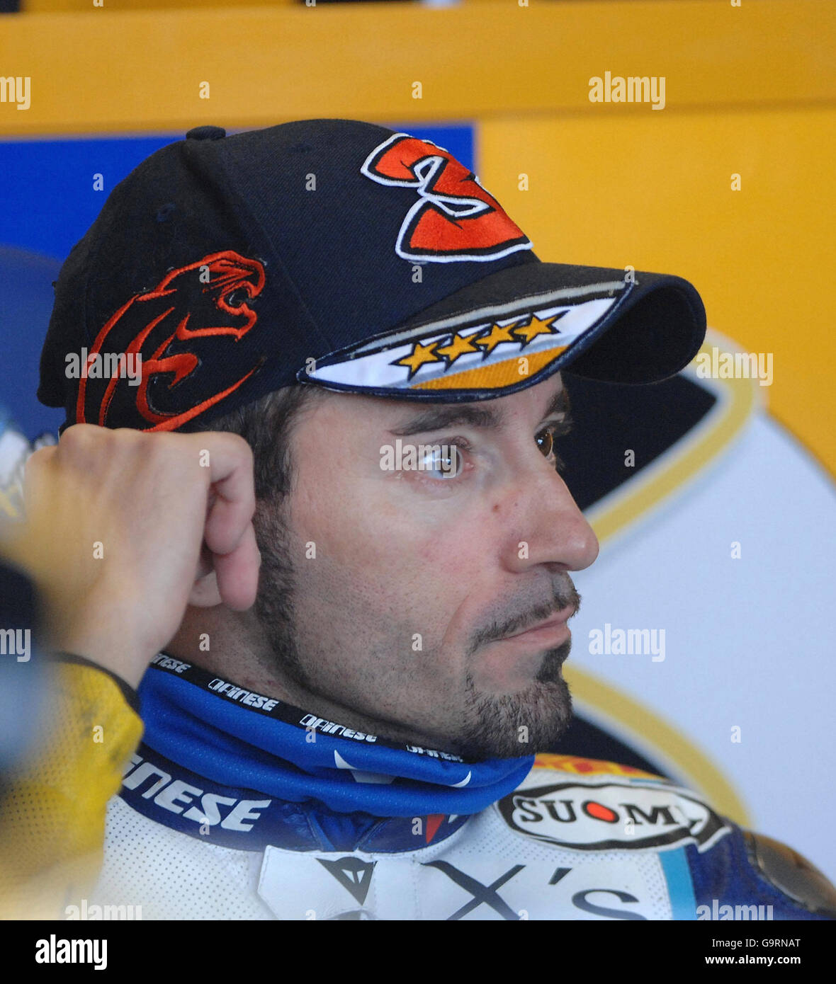 Max Biaggi. Italy's Max Biaggi during the World Superbike Race meeting ...
