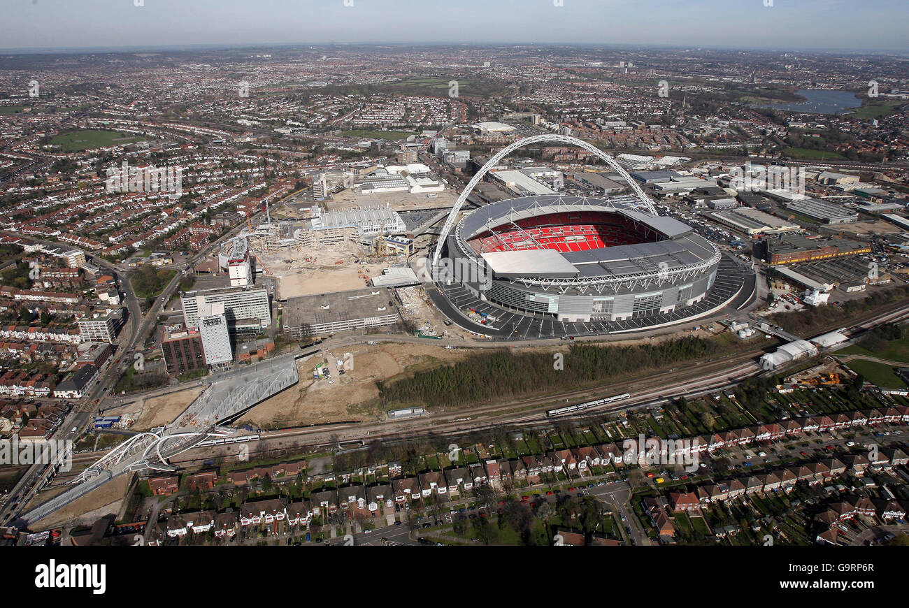 Wembley Stadium aerial views Stock Photo - Alamy