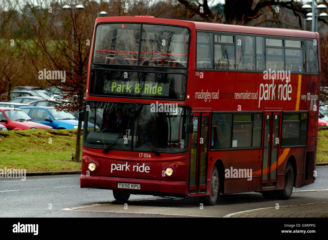 Generic picture of a Park and Ride bus in Cambridgeshire Stock Photo ...