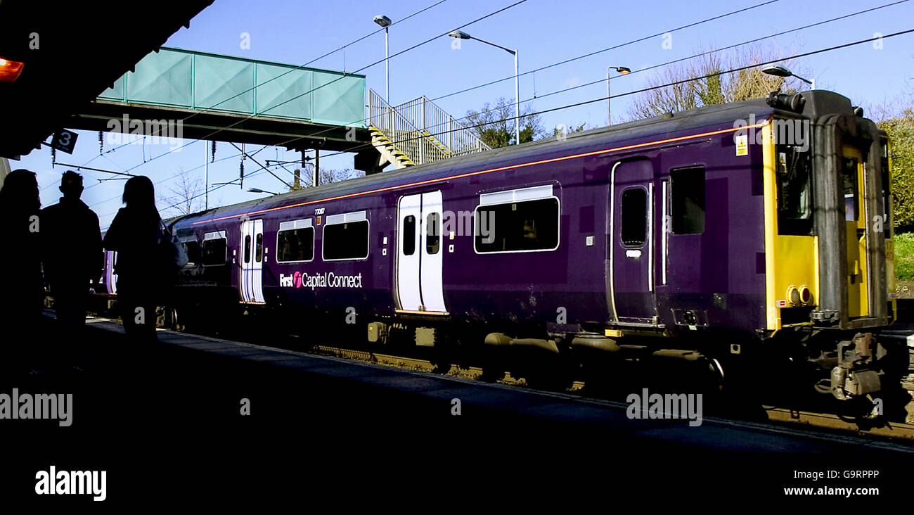 A First Capital Connect Train at Royston Railway Station ...