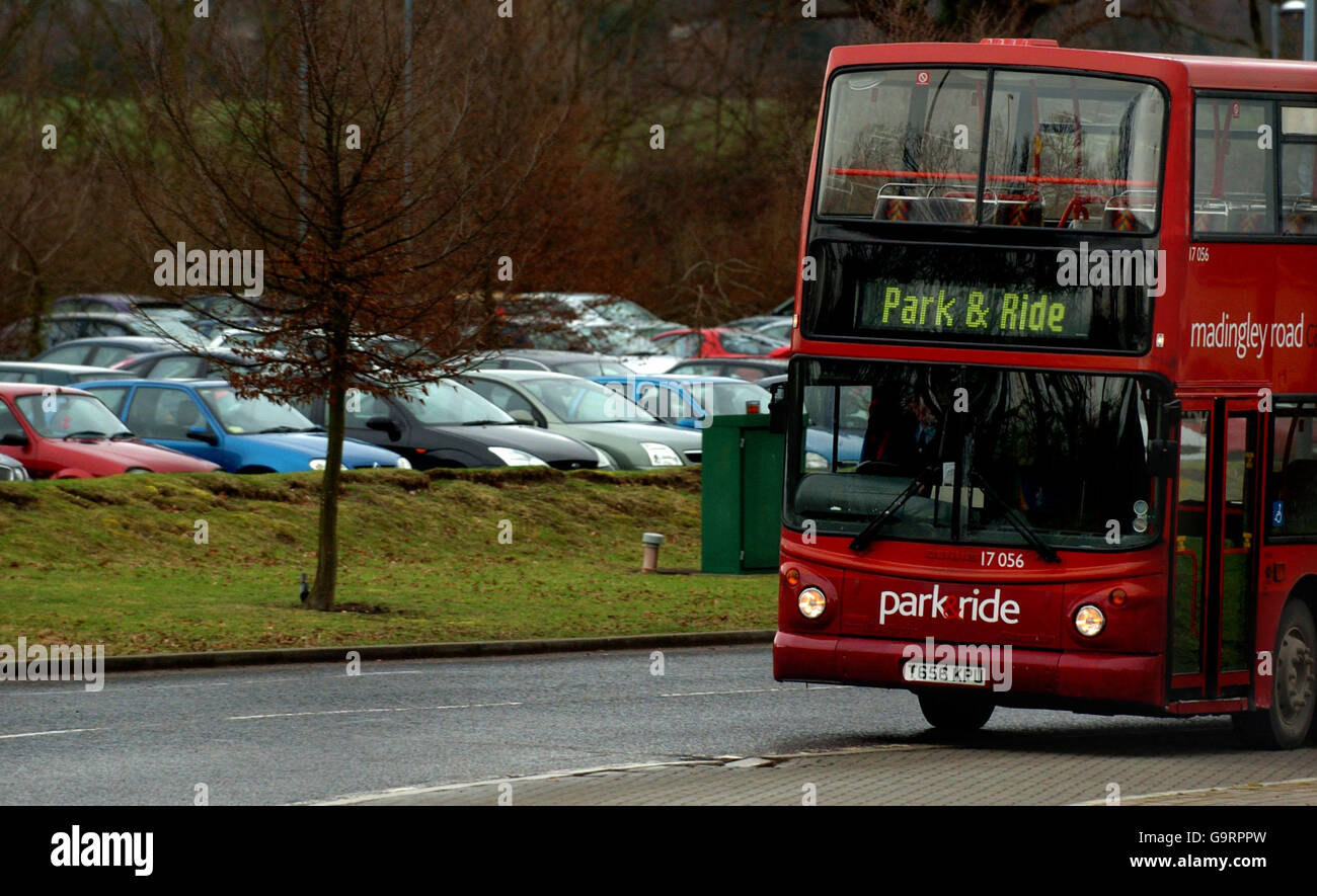 Generic picture of a Park and Ride bus in Cambridgeshire Stock Photo ...