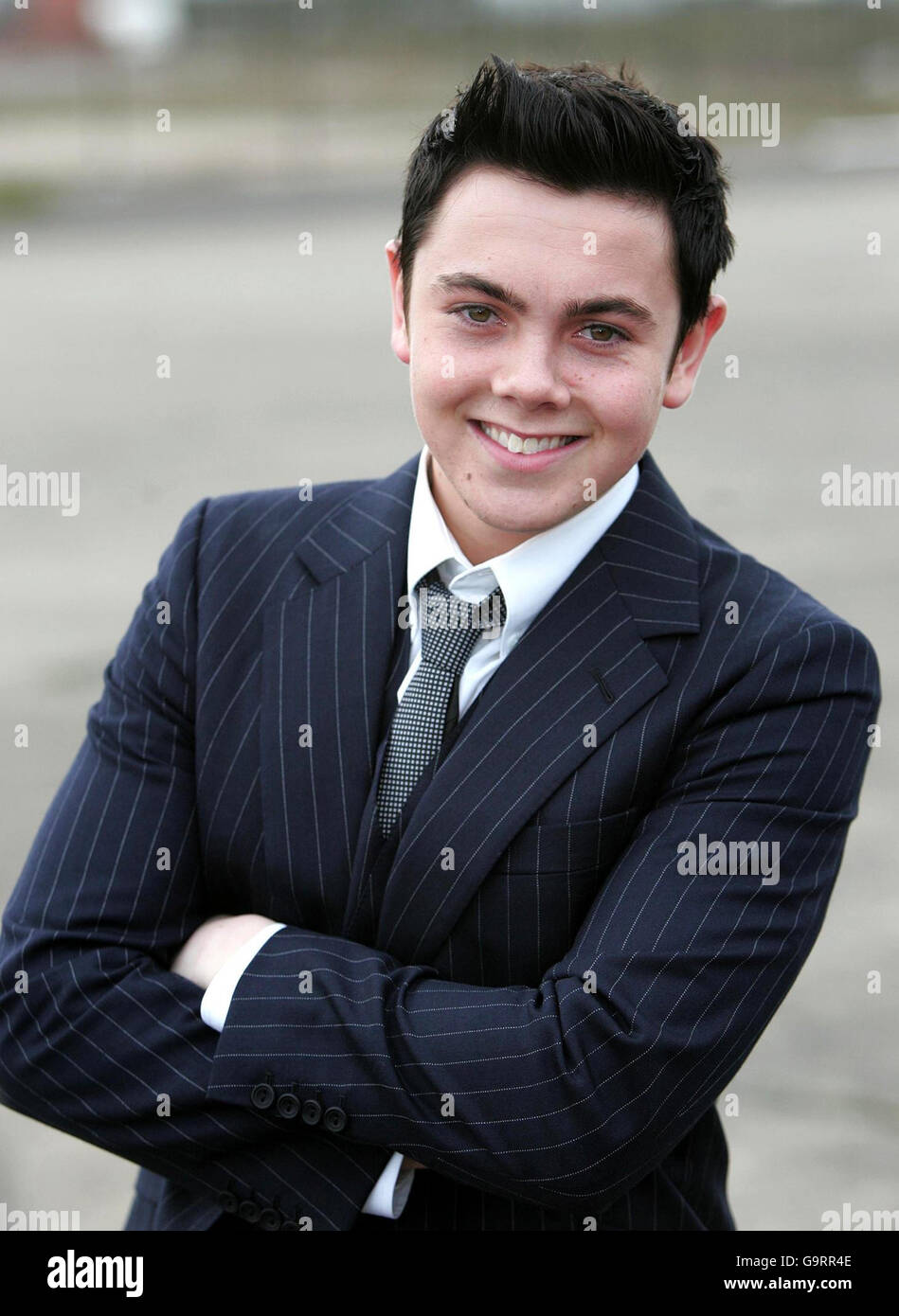 Ray Quinn arrives by helicopter - Liverpool Stock Photo - Alamy
