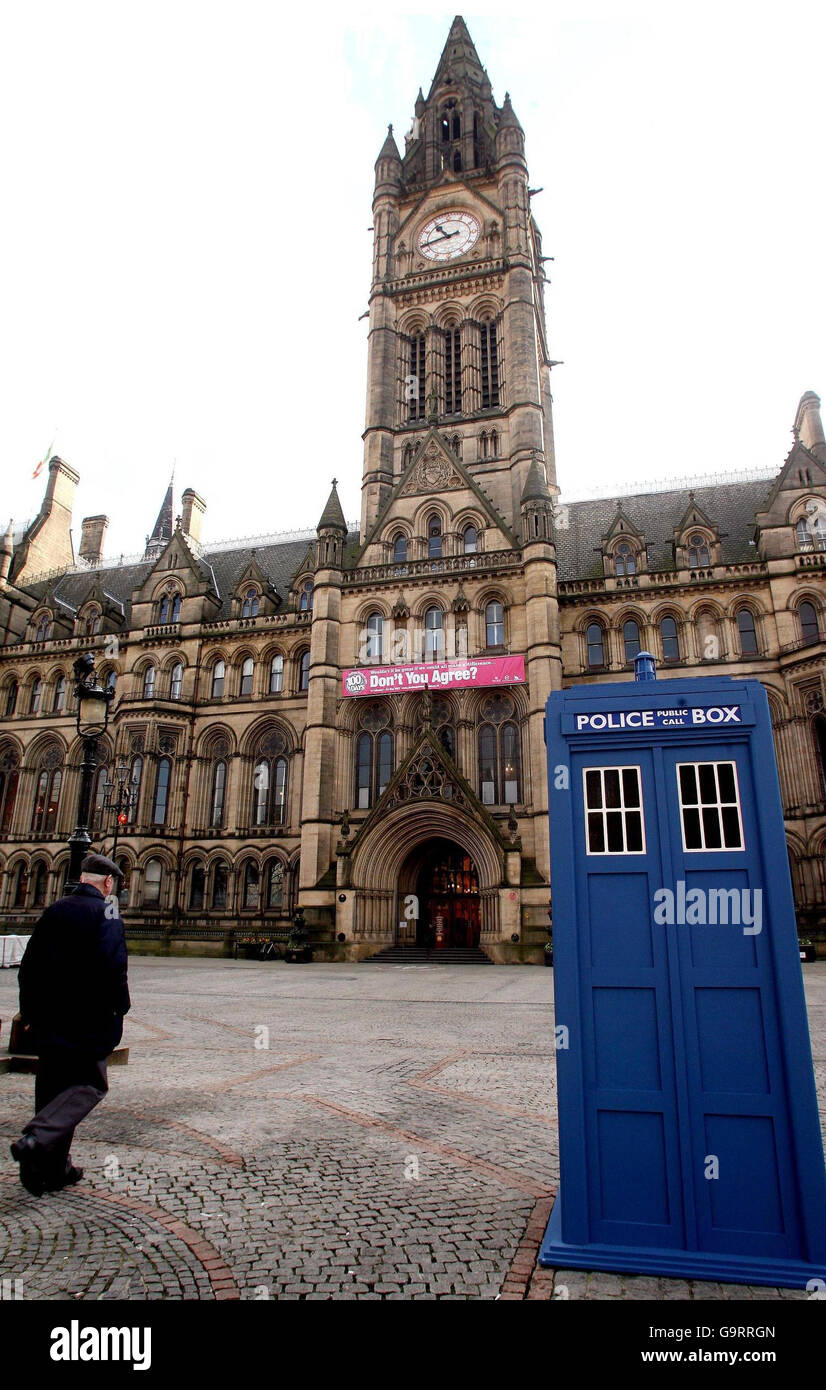 Doctor Whos Tardis Seen Outside Albert Square High Resolution Stock ...