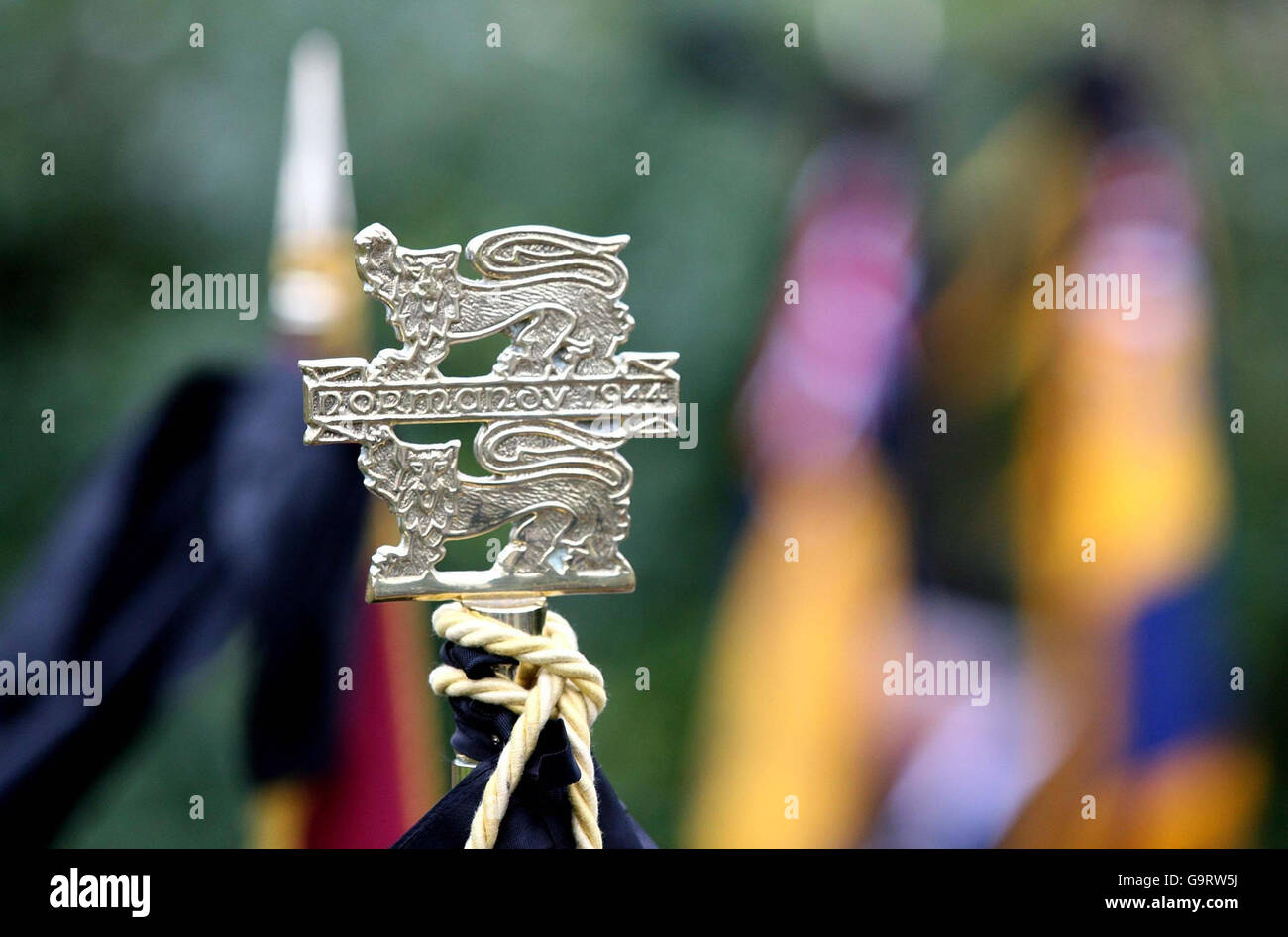 The top of a flag is seen as the coffin of private Jonathan Dany ...