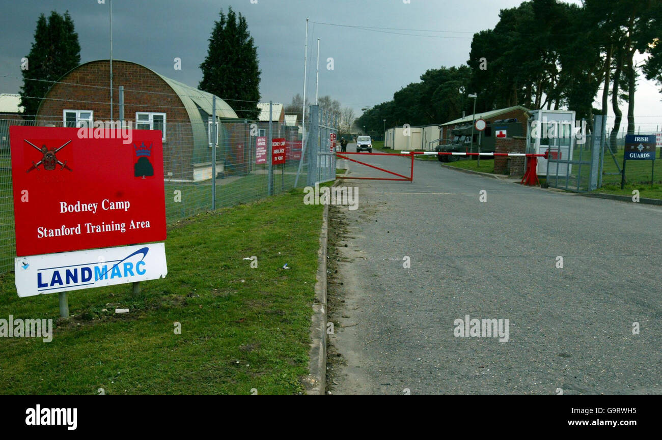 General View of Bodney Camp, near where 1st Batallion The Irish Guards ...