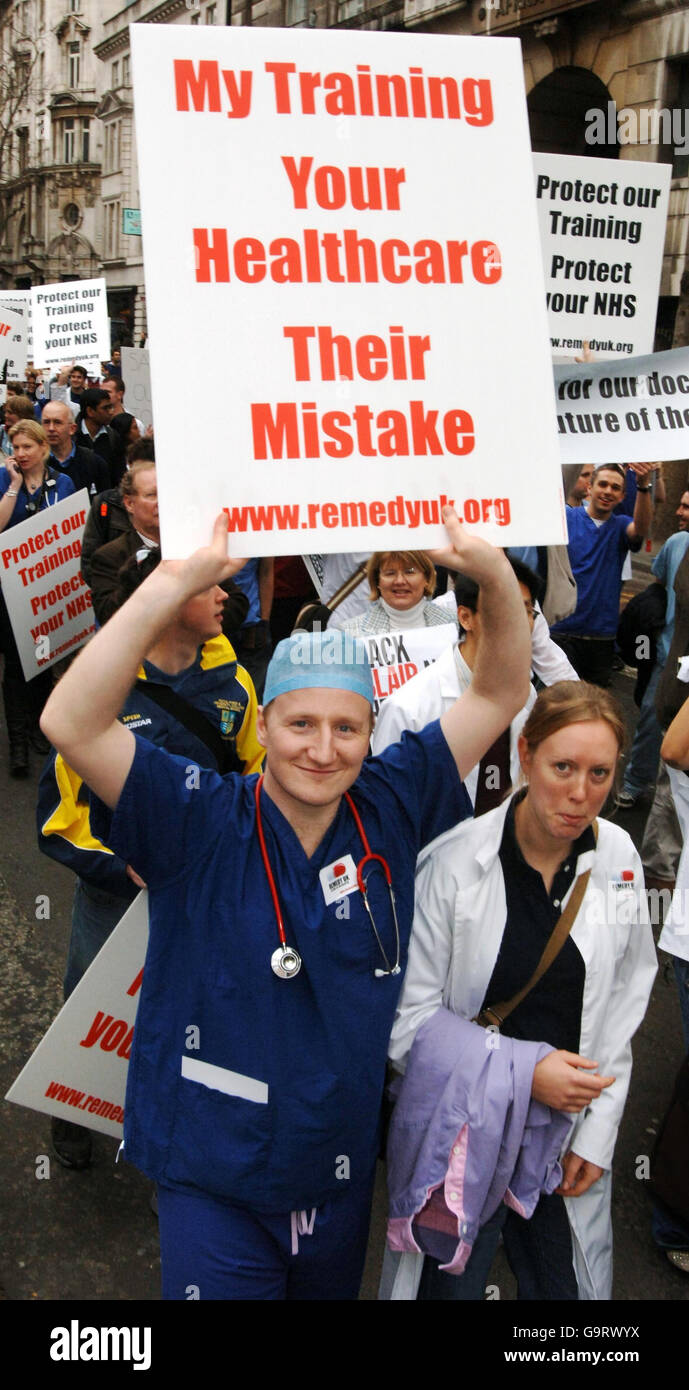 Doctors protest over reforms Stock Photo - Alamy