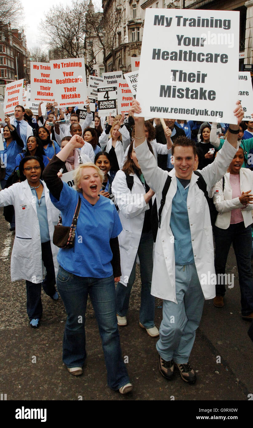 Doctors protest over reforms Stock Photo - Alamy