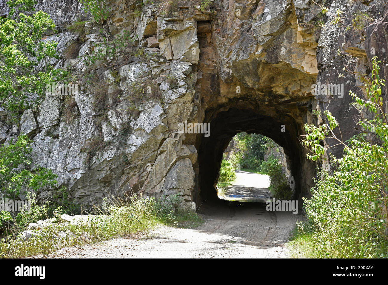 Tunnel through the rock hi-res stock photography and images - Alamy