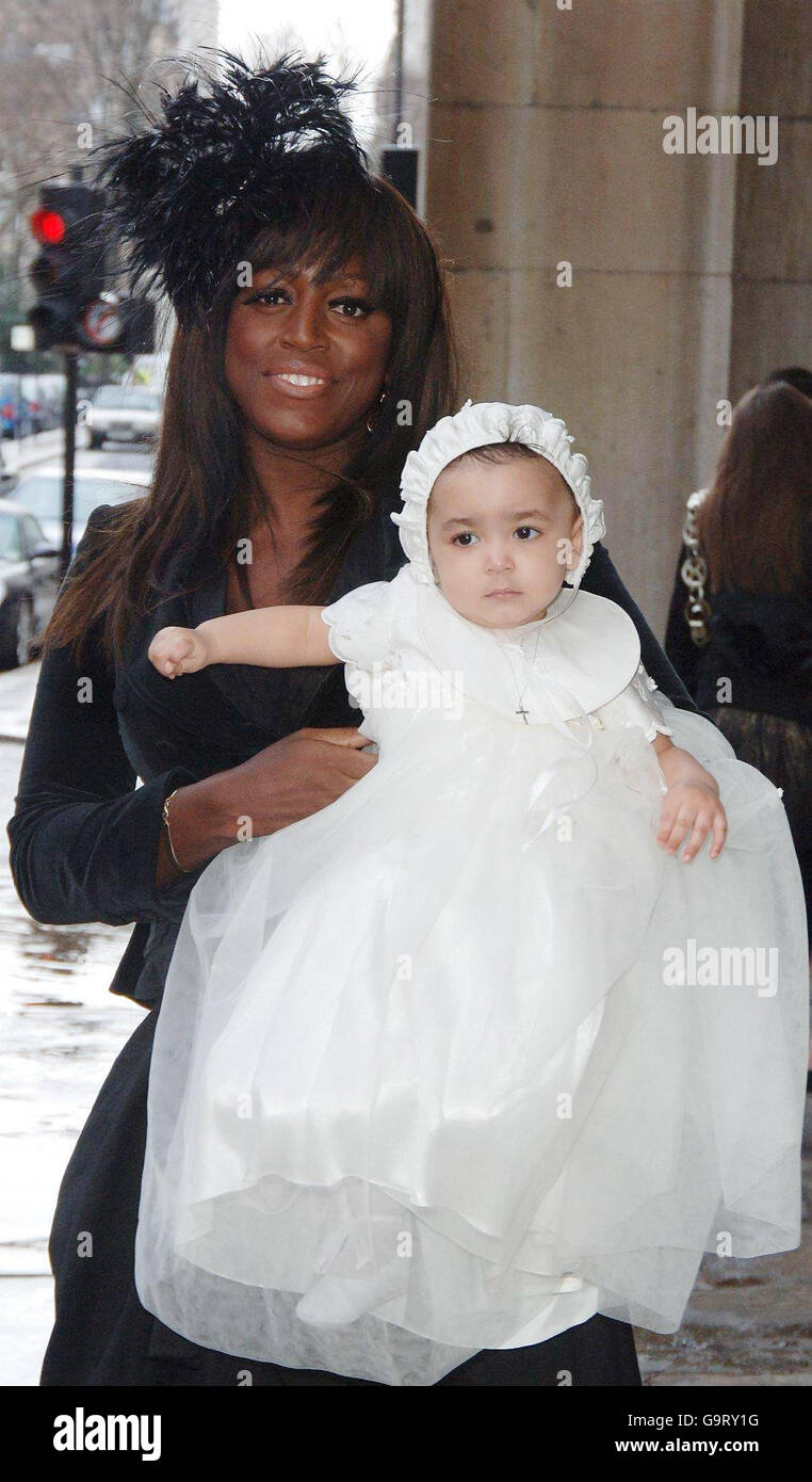 Mica Paris' baby's christening - London Stock Photo - Alamy