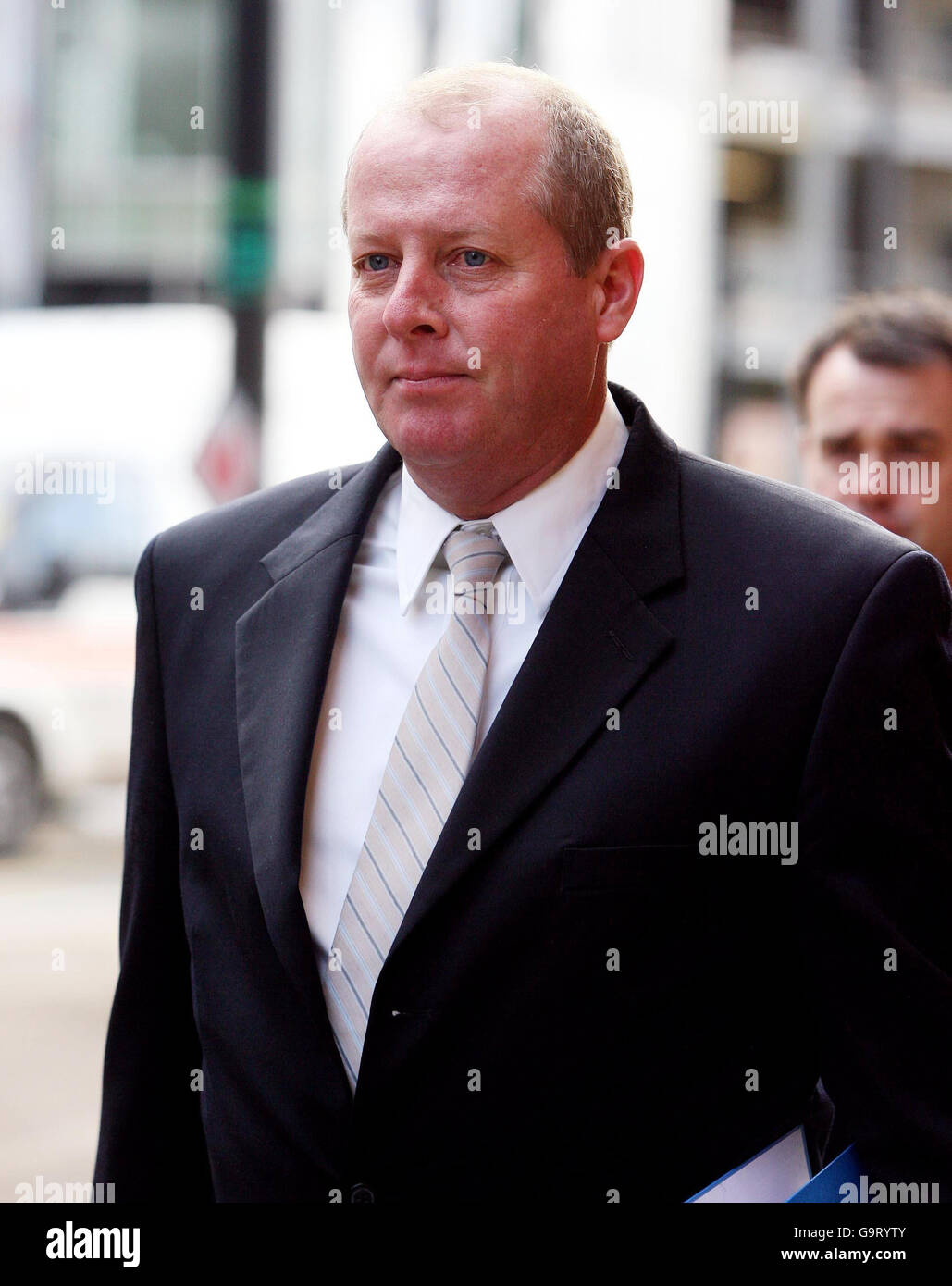 American Airlines Pilot James Yates arrives at Manchester's Minshull St ...