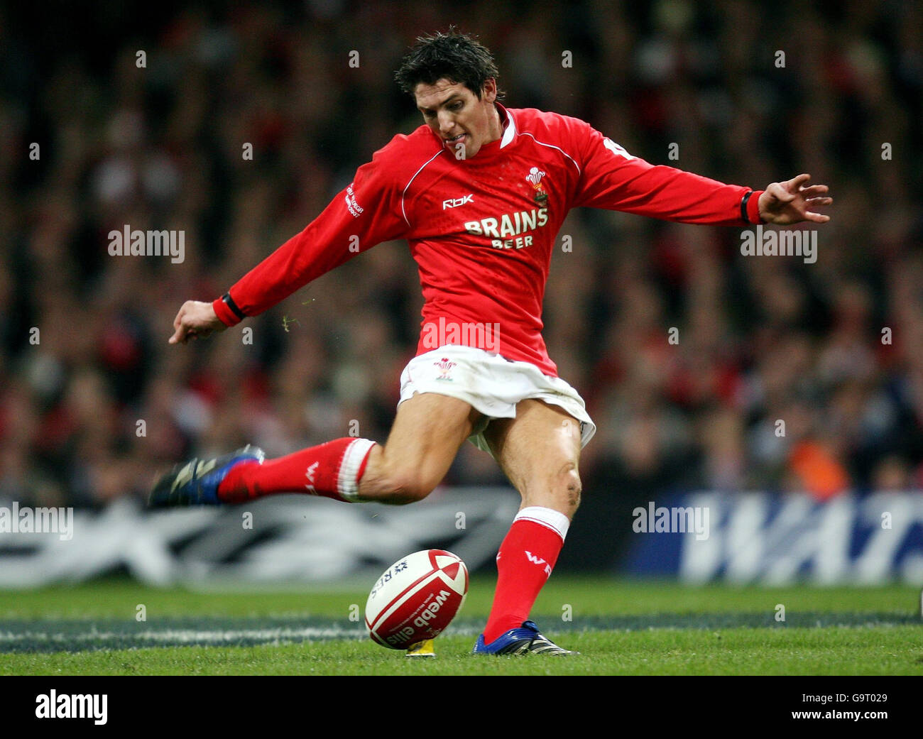 Wales james hook rbs 6 nations match millennium stadium hi-res stock ...
