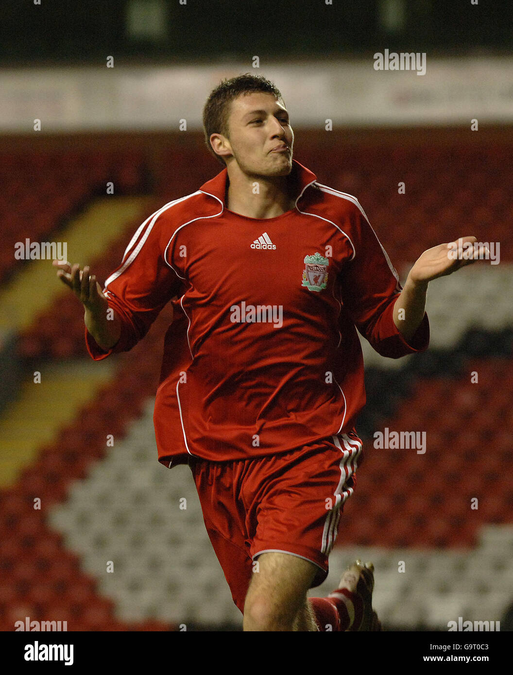 Liverpool's Craig Lindfield celebrates scoring their second goal Stock ...