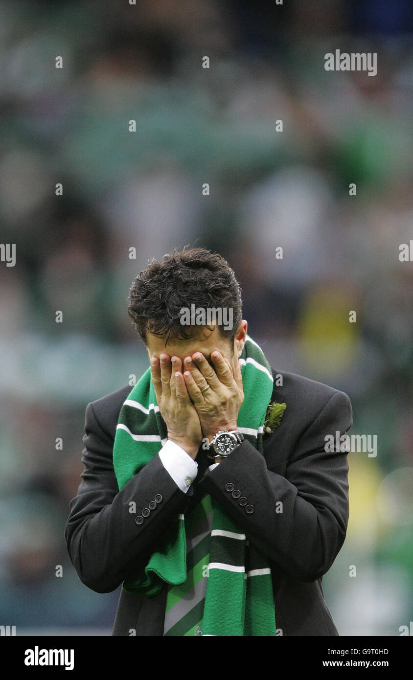 Hibernian manager John Collins is emotional after winning the CIS ...