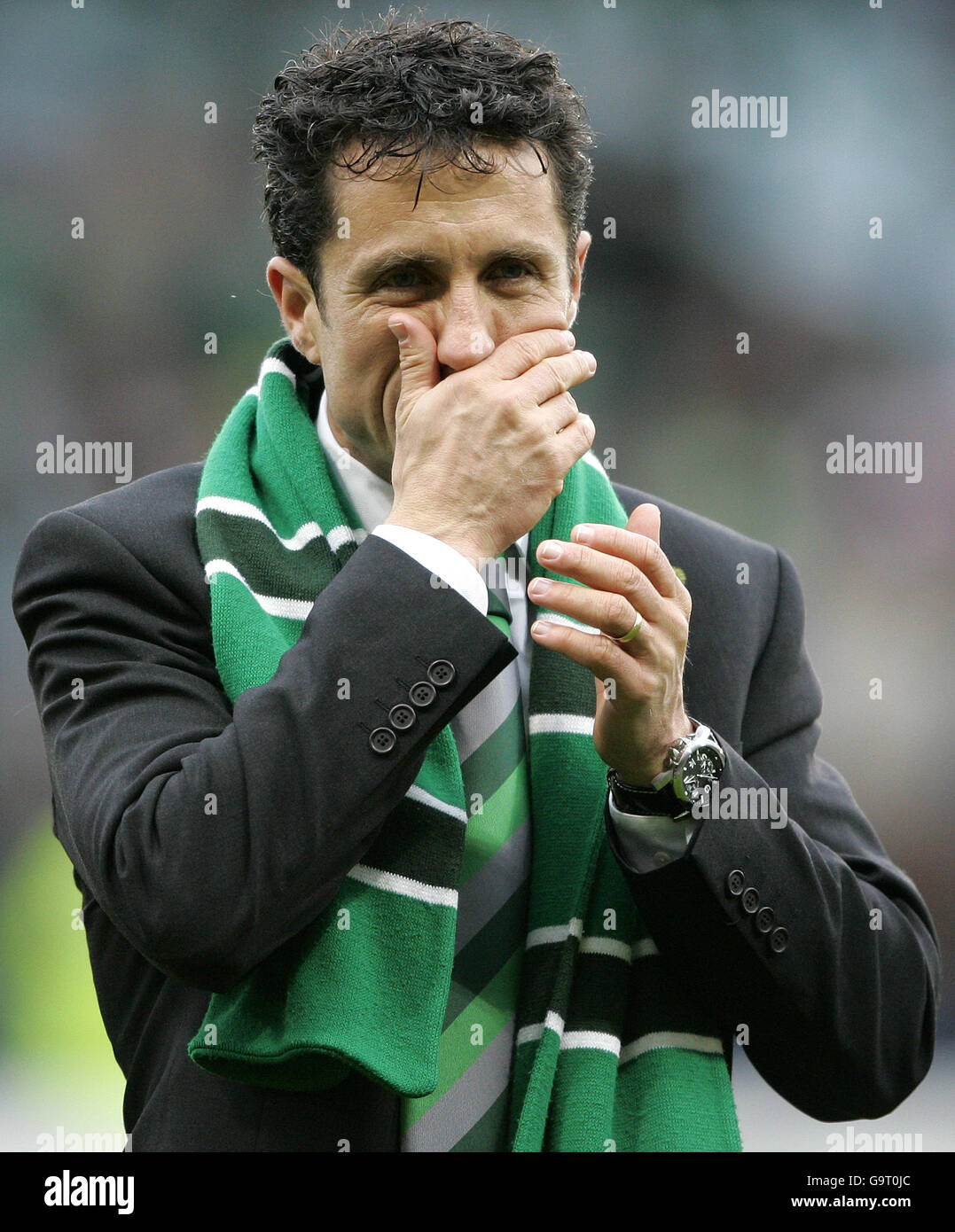 Hibernian manager John Collins is emotional after winning the CIS ...
