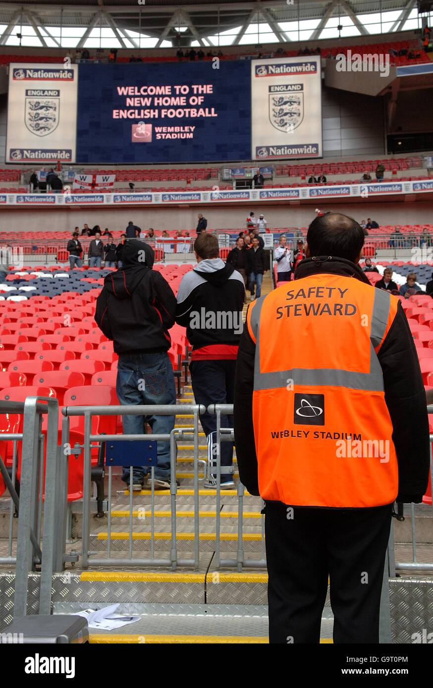 Before kick off welcome to the home of english football hi-res stock ...