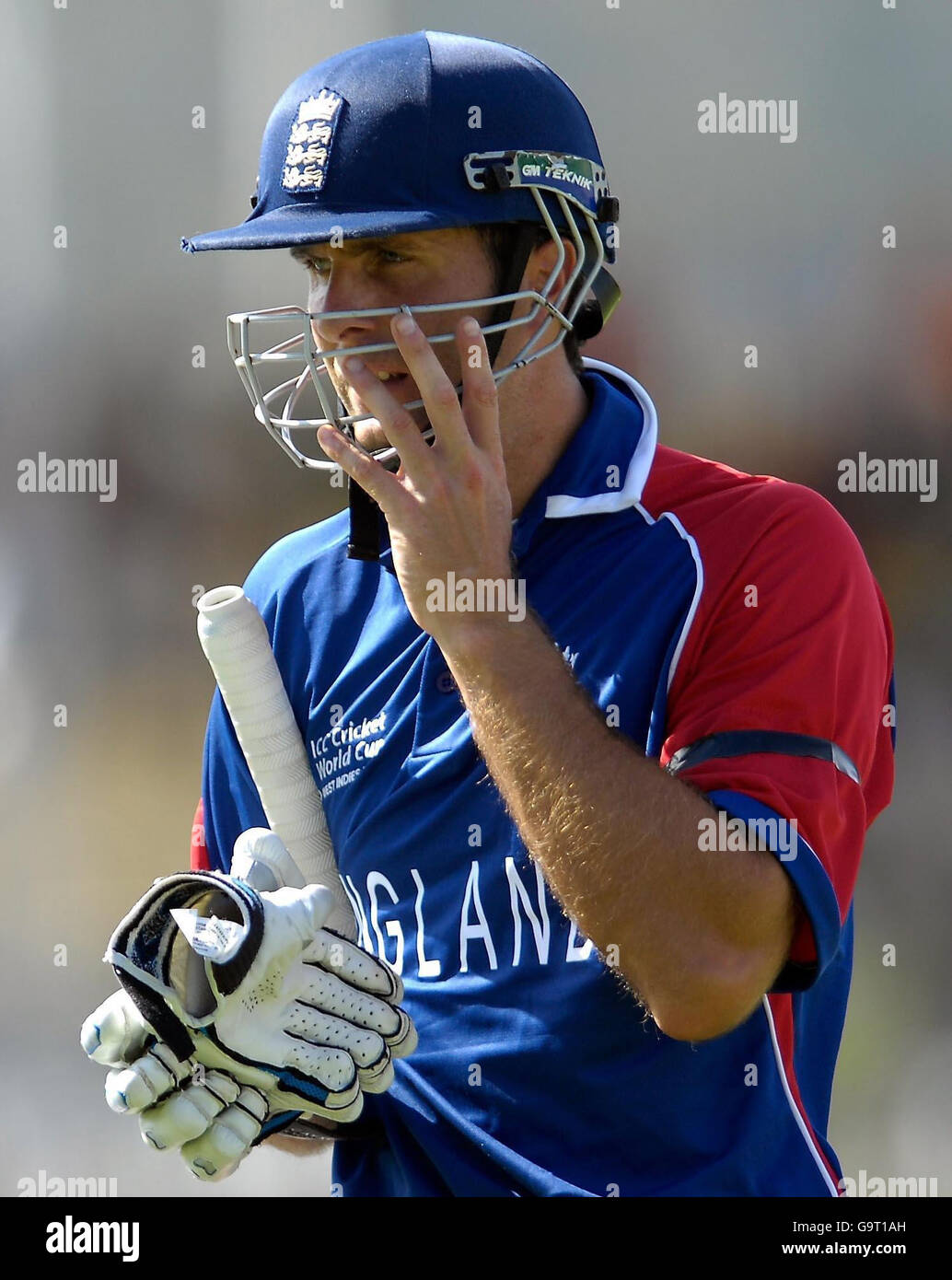 England captain Michael Vaughan after being dismissed during the ICC ...