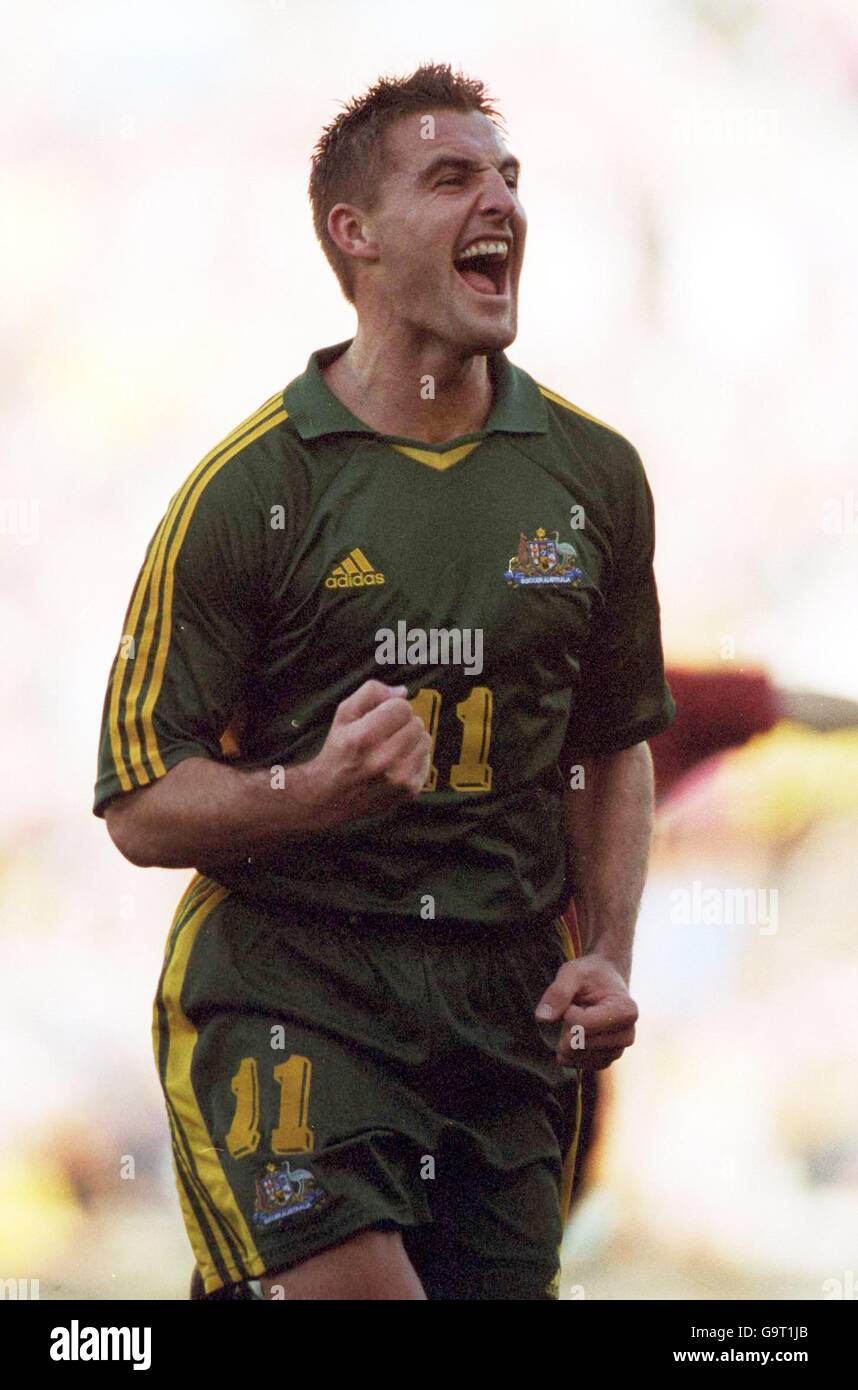 Australias david zdrilic celebrates scoring the opening goal hi-res ...