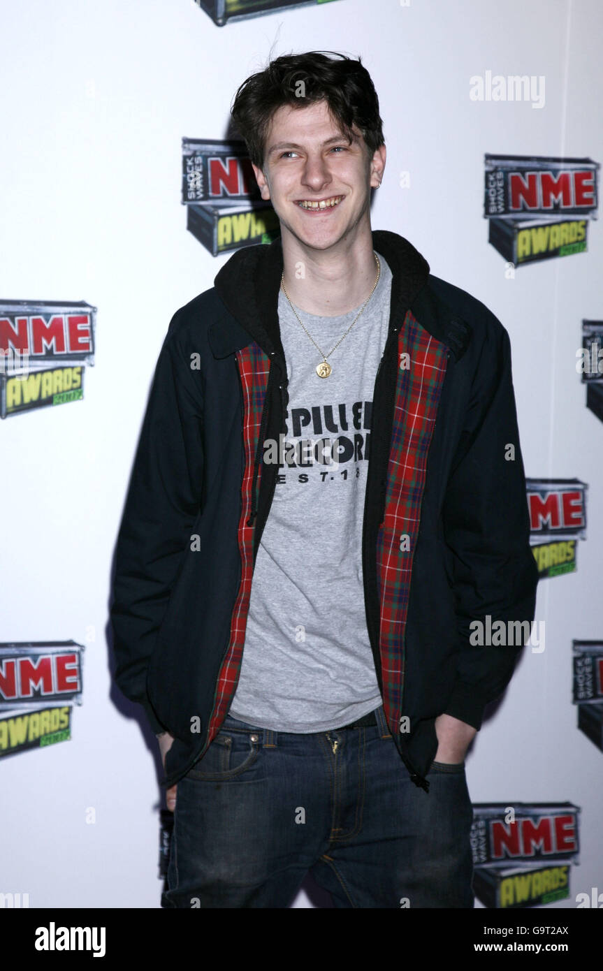 Jamie T arrives for the NME Awards 2007 at the Hammersmith Palais in ...