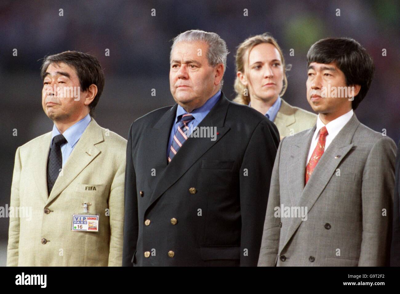 President of the Japanese Football Association, Okano Shunichiro (l ...