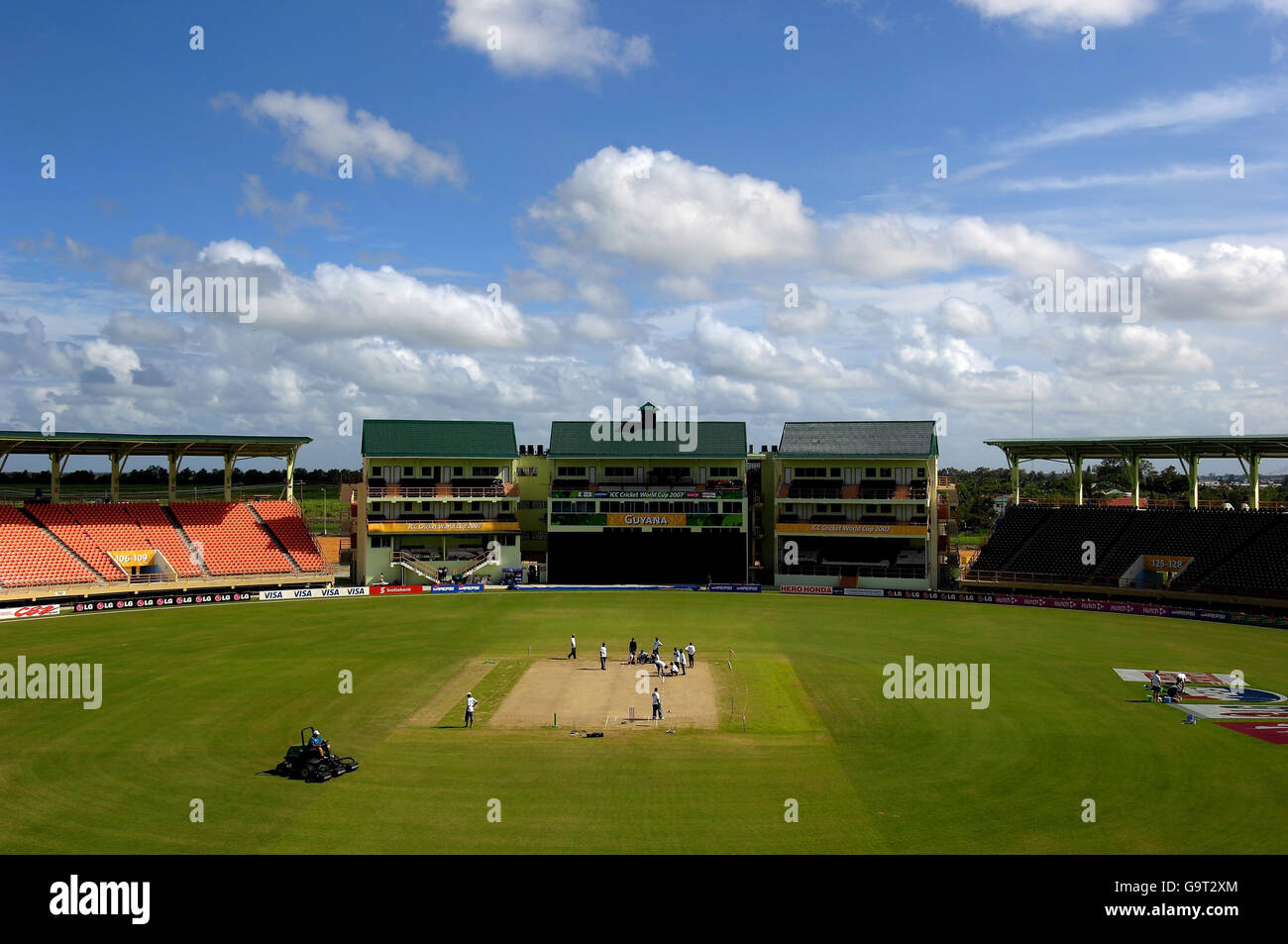 Cricket - ICC Cricket World Cup 2007. The outfield is cut at the new ...