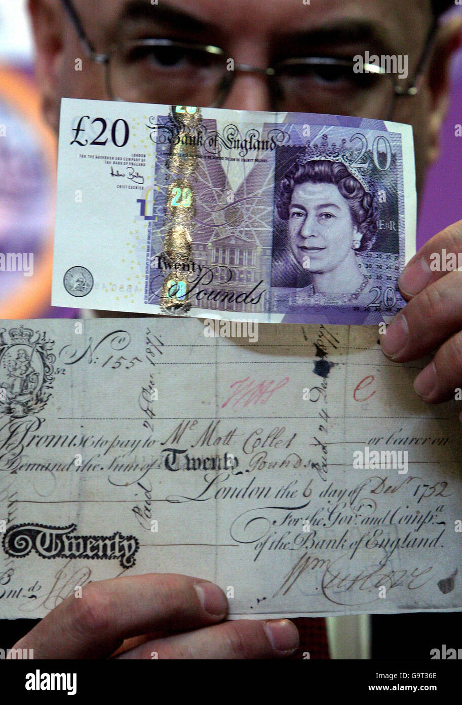 Bank of England Chief Cashier Andrew Bailey, whose name and signature ...