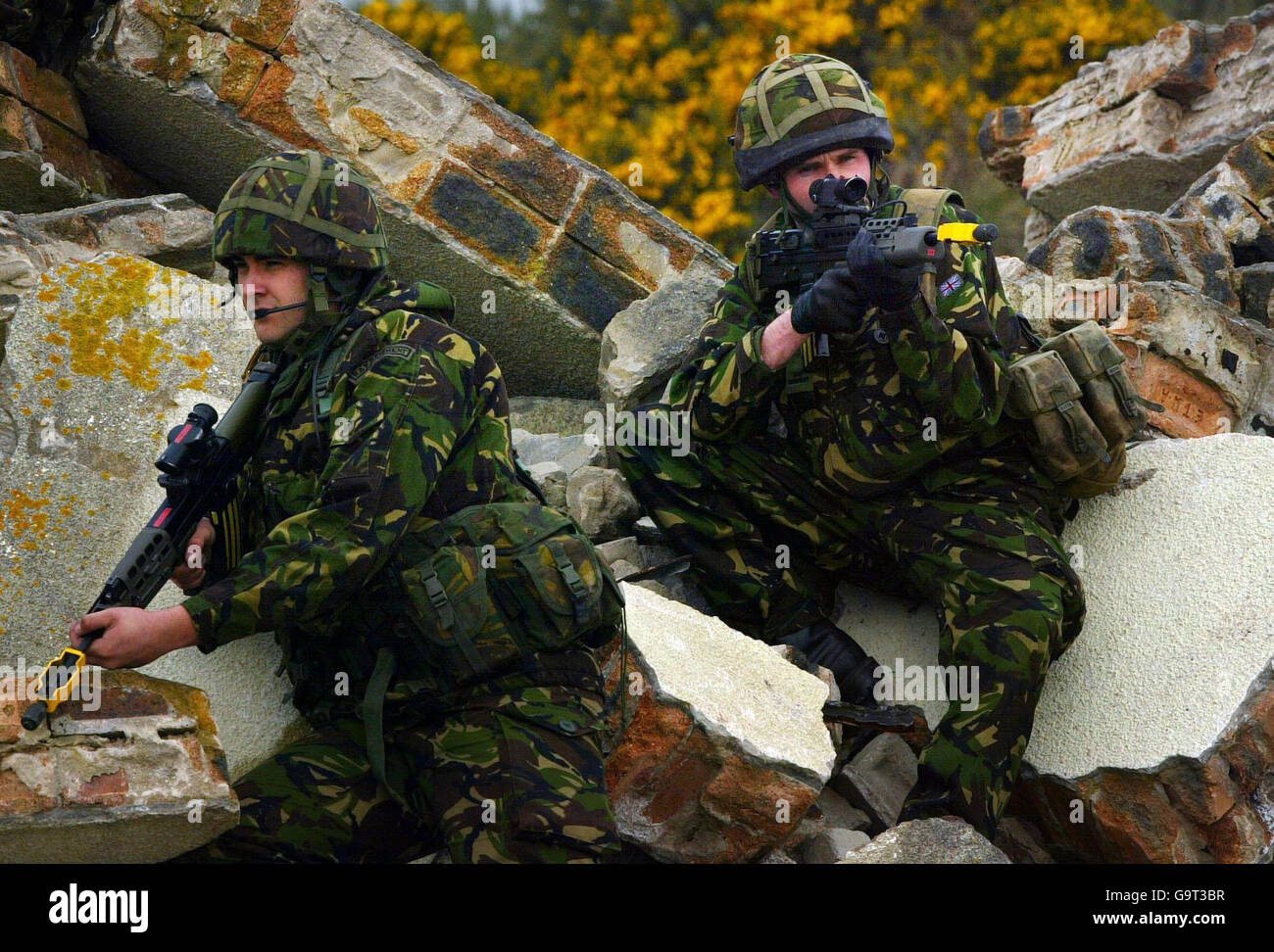 Men from 51 Squadron Royal Air force Regiment during training at RAF ...