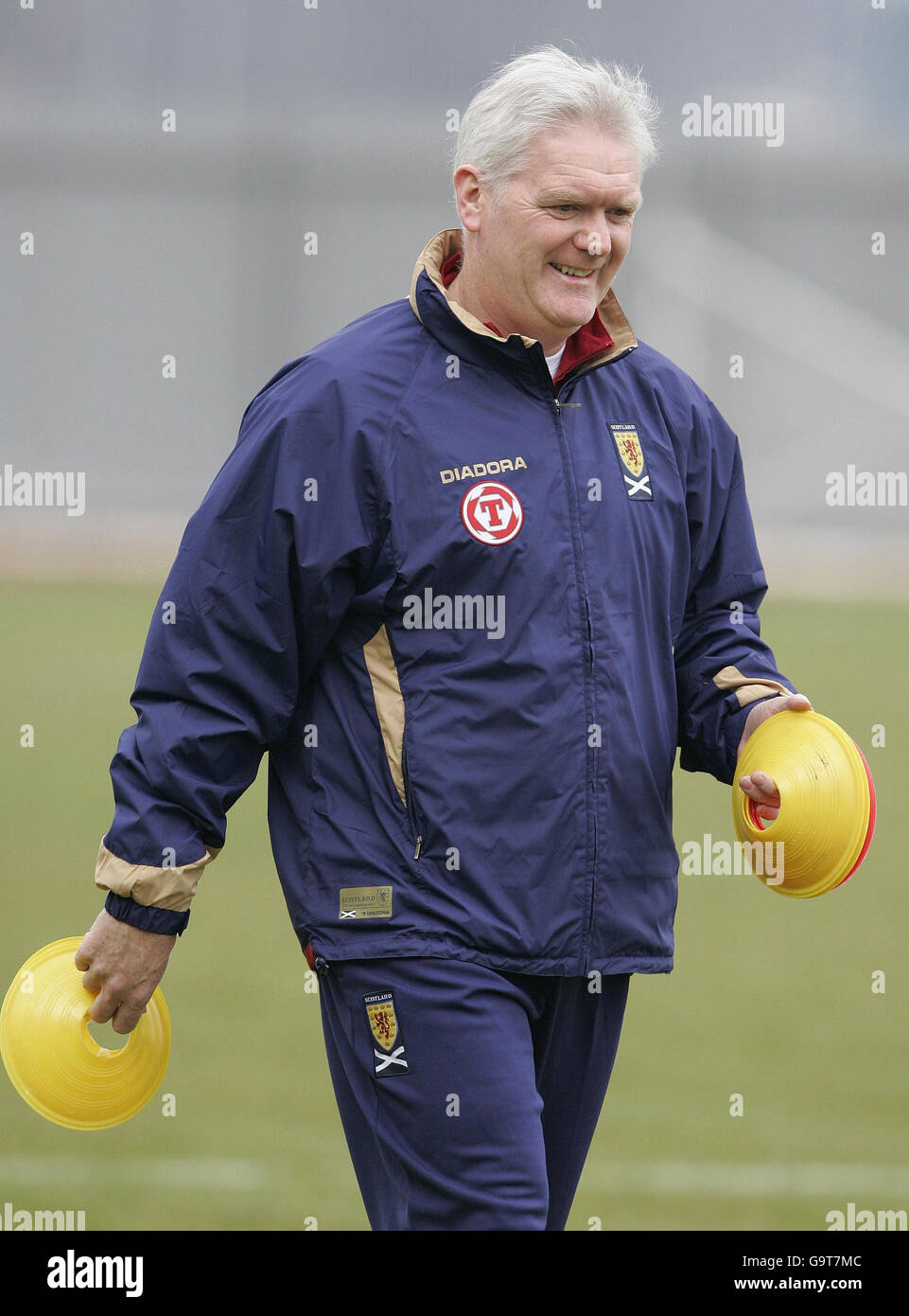 Scotland assistant coach Roy Aitken during a training session at ...