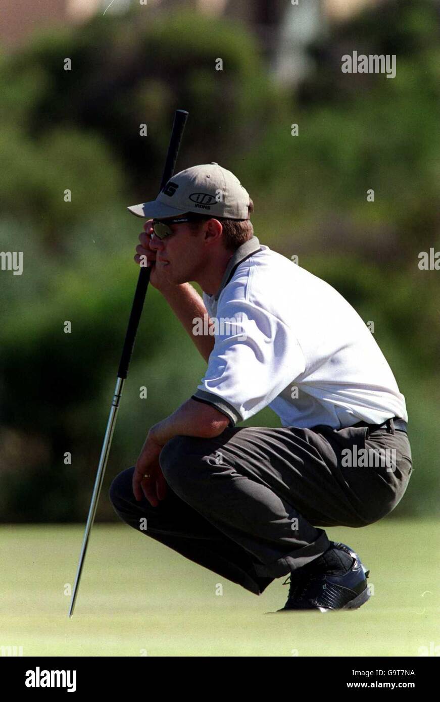 Golf - Heineken Classic. Nick O'Hern studies the line of his next putt ...