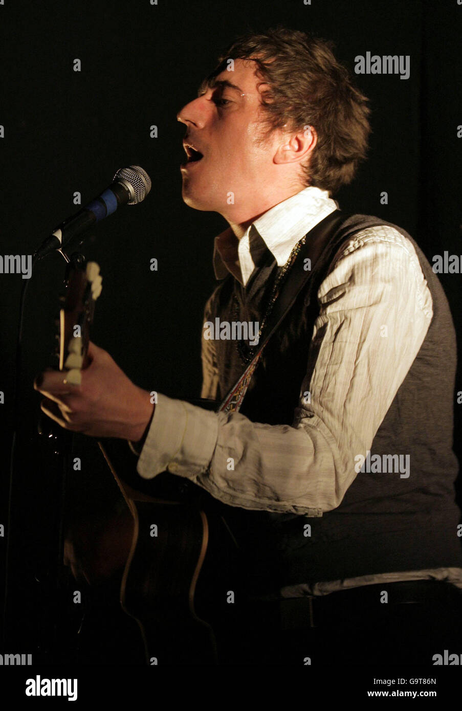 Drew McConnell from Babyshambles performing on stage at 'The Voice of ...