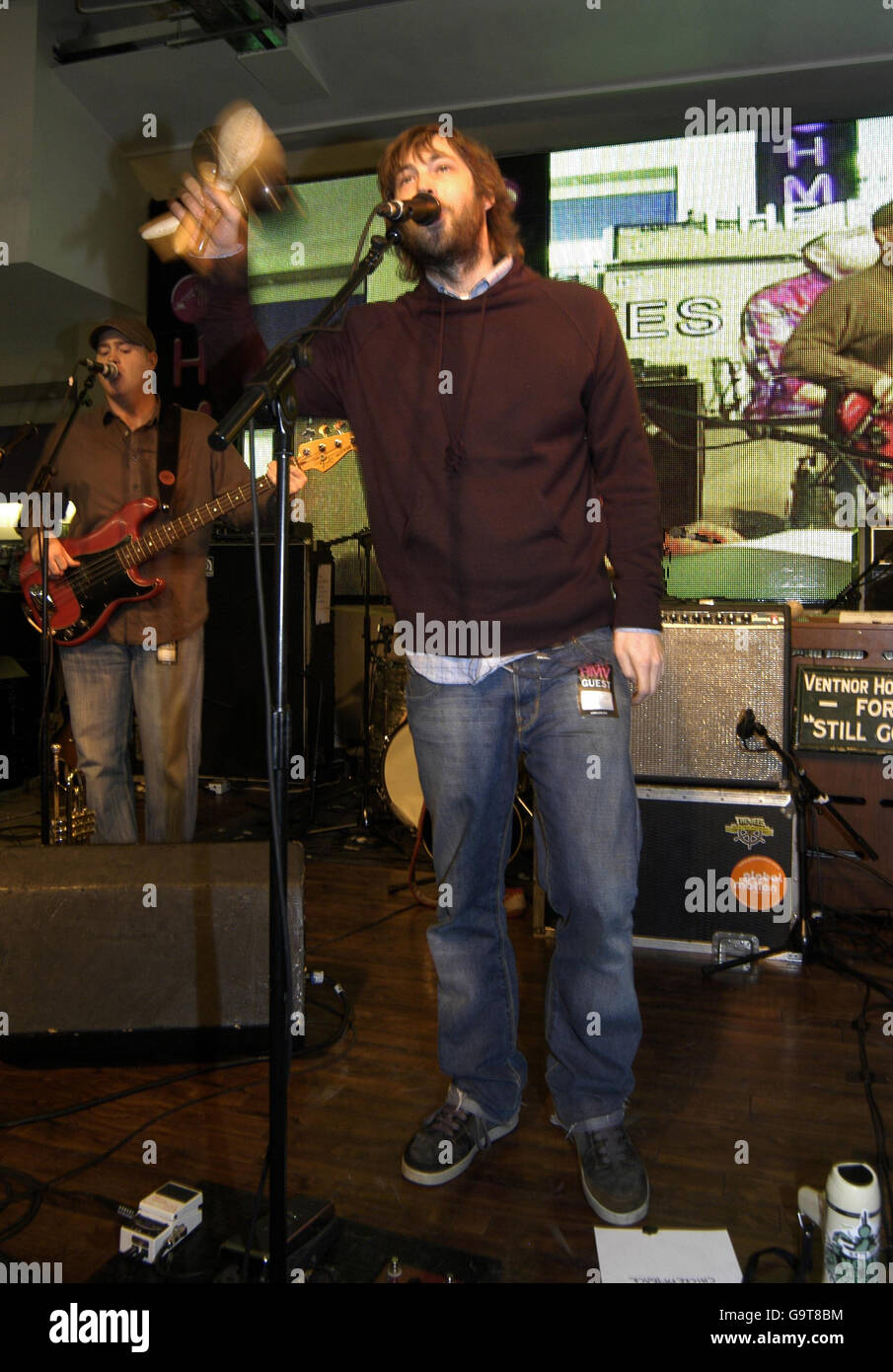 The Bees during an instore gig and signing at HMV Oxford Street, in ...