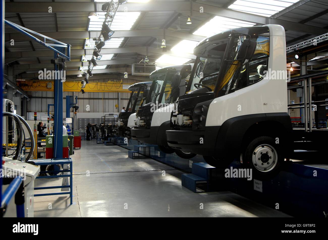 Carbon economy. The production line for electric truck at the Modec ...