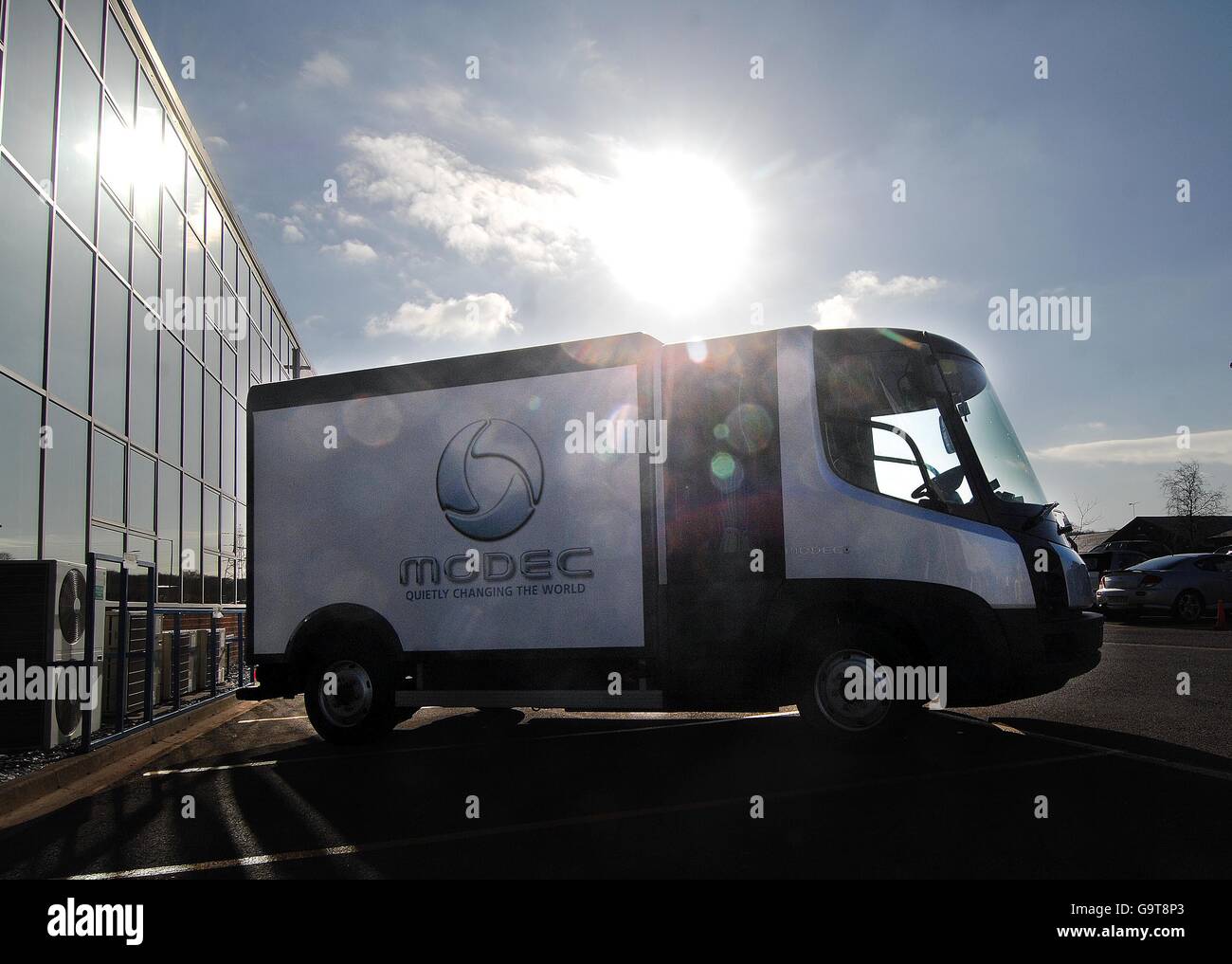 Carbon economy. Electric truck at the Modec plant in Coventry Stock ...