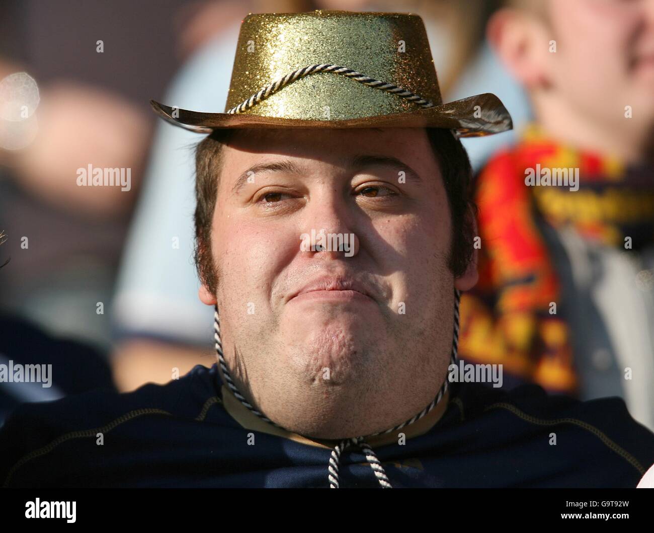 Fat soccer fan hi-res stock photography and images - Alamy