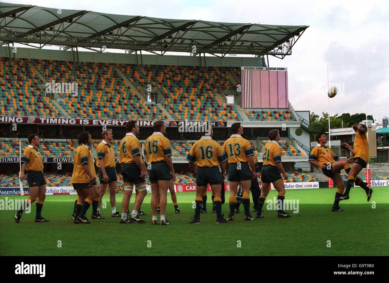 The Australian Wallabies in relaxed spirits at the GABBA on the eve of ...