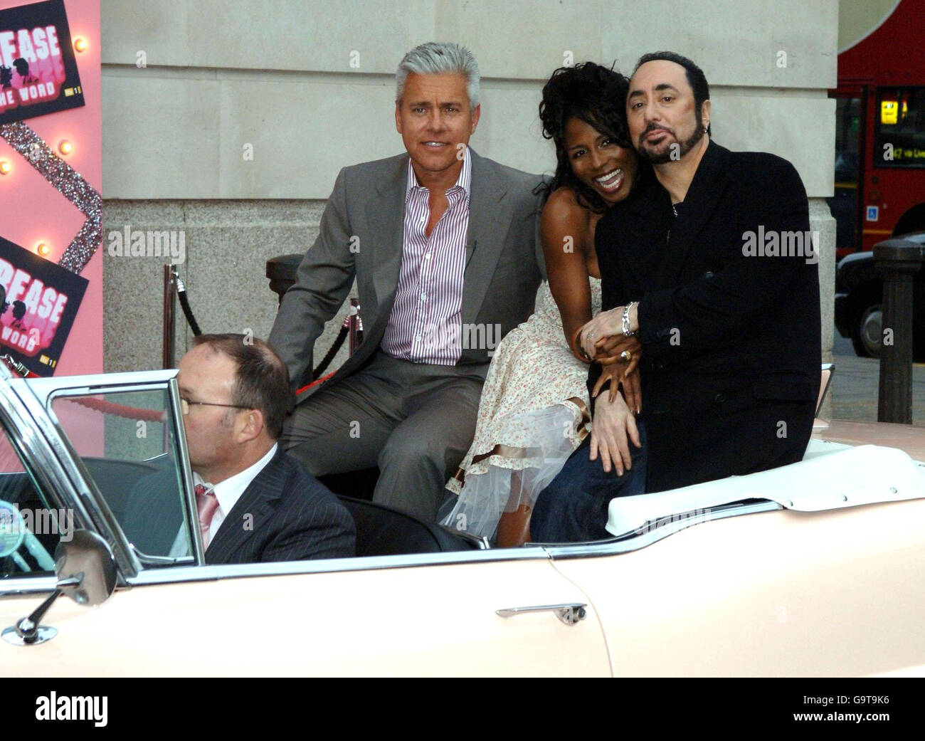 (From left to right) Judges David Ian, Sinitta and David Gest arrive at ...