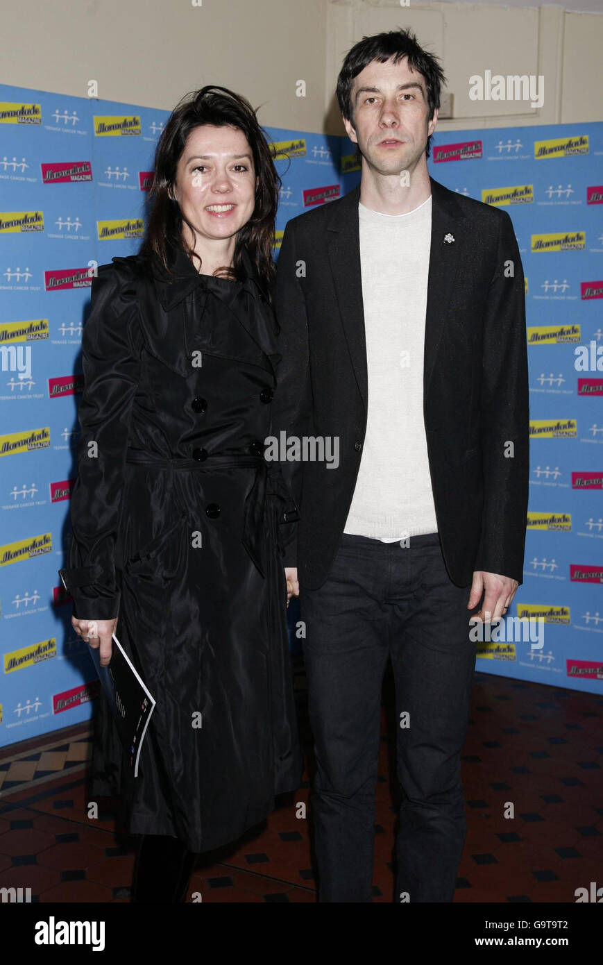Bobby Gillespie and wife Katy England arriving for the Teenage Cancer ...