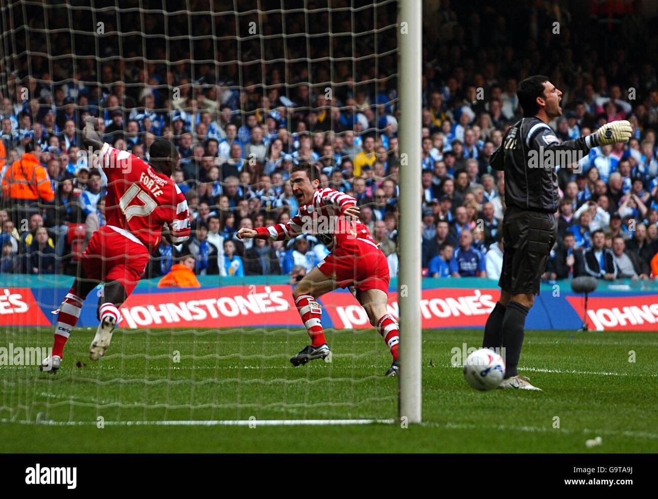 Doncaster Rovers' Jonathan Forte celebrates scoring the opening goal ...