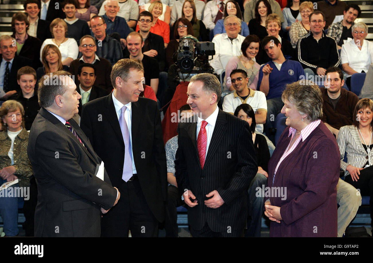 Scottish politicians prepare for live TV debate Stock Photo - Alamy
