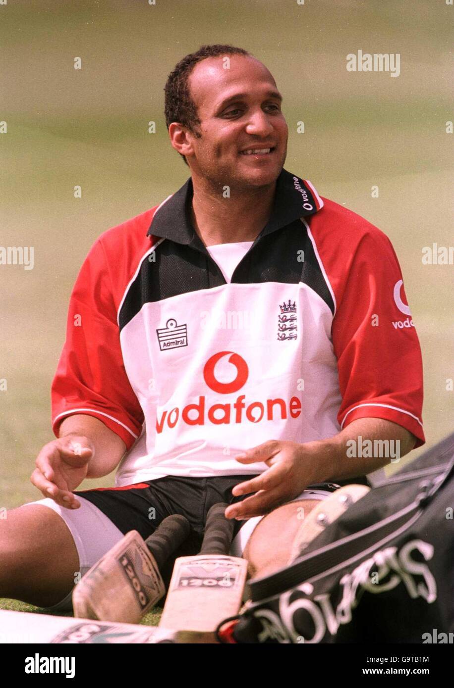 England's Mark Butcher enjoy's his recall back into the squad Stock ...