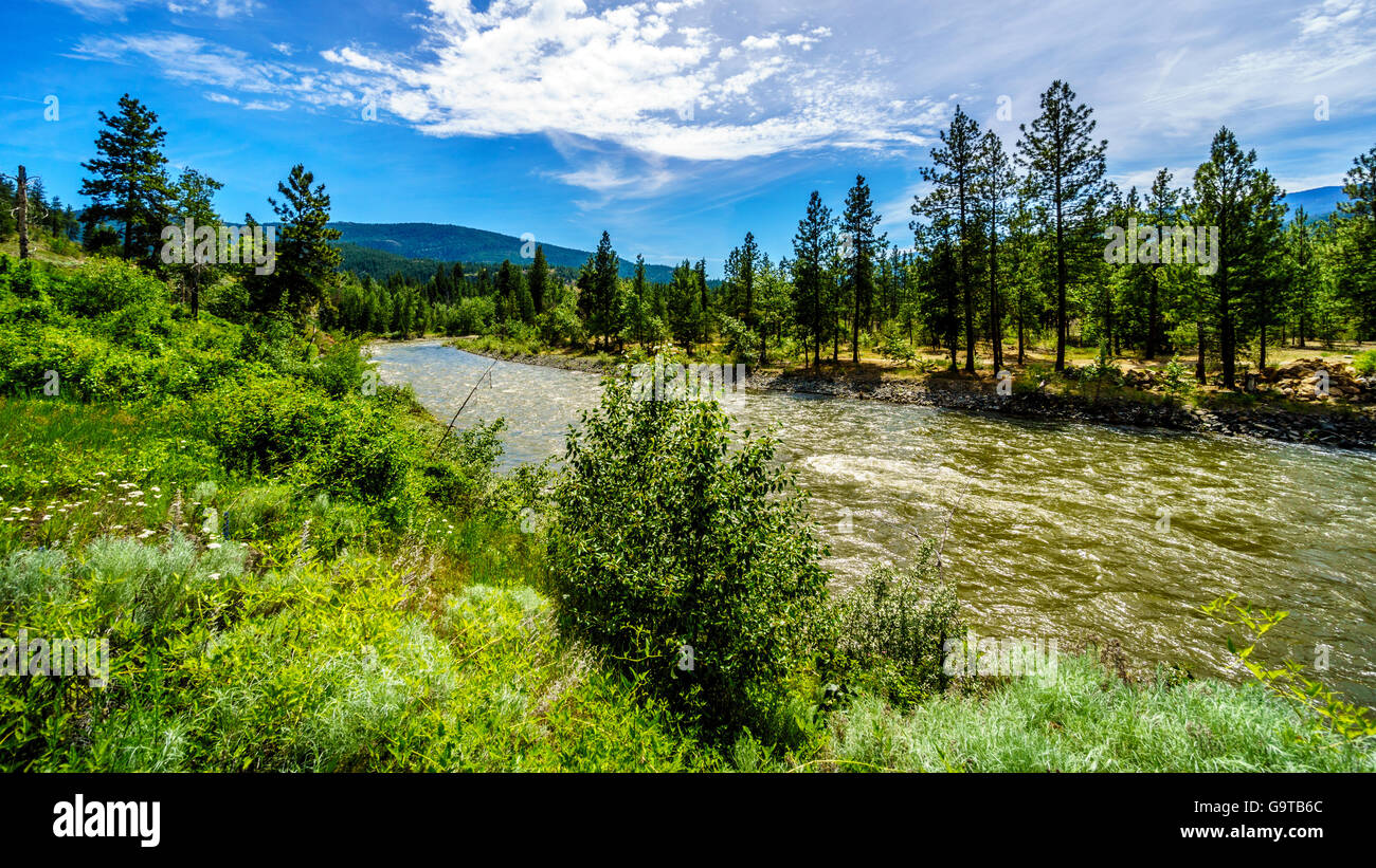 The Nicola River as it flows to the Fraser River along Highway 8 from ...