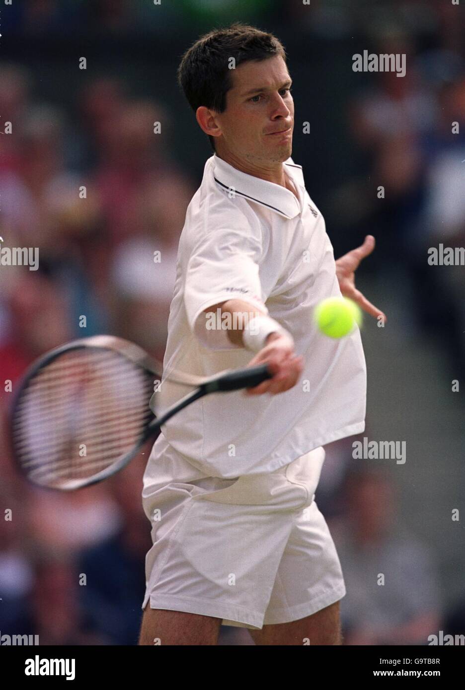 Tennis - Wimbledon Championships - Third Round. Tim Henman in action ...